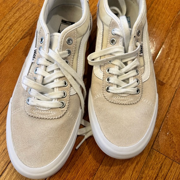 Vans | Shoes | Vans Mens Cream Canvas Sneakers | Poshmark